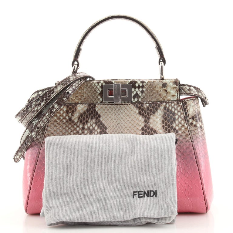 Fendi Peekaboo Bag Python Mini at 1stDibs