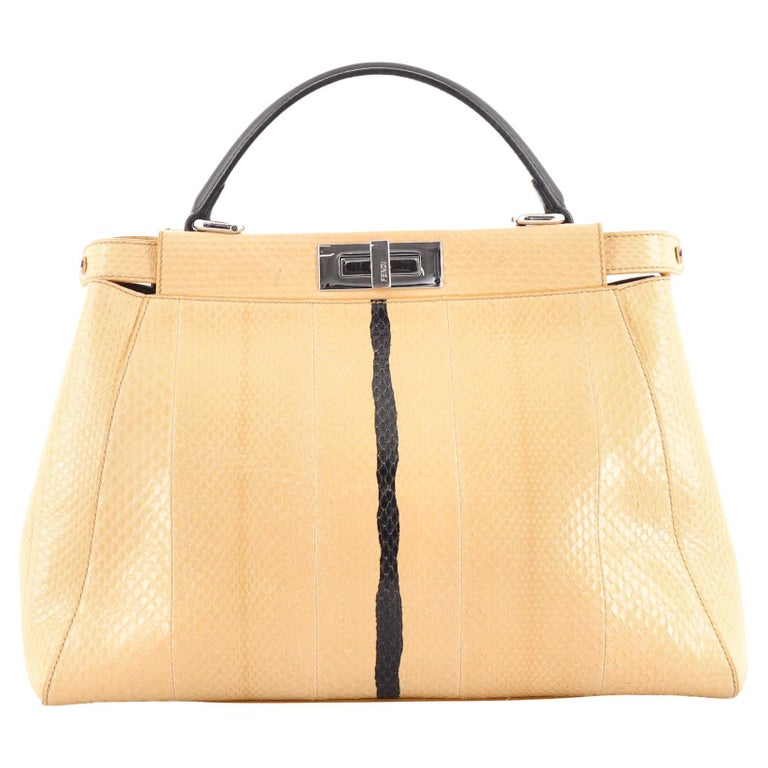 Fendi Peekaboo Bag Python Regular For Sale at 1stDibs