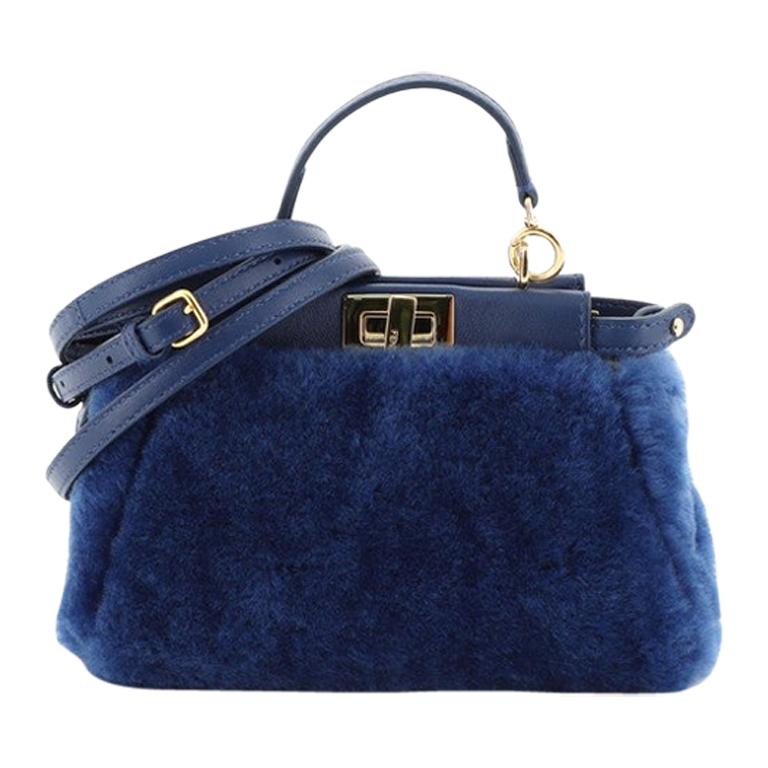 Fendi Peekaboo Bag Shearling Micro at 1stDibs