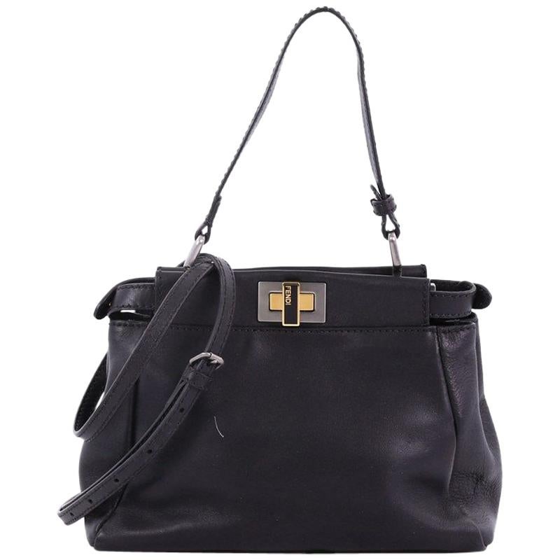 Fendi Peekaboo Handbag Leather Mini at 1stDibs