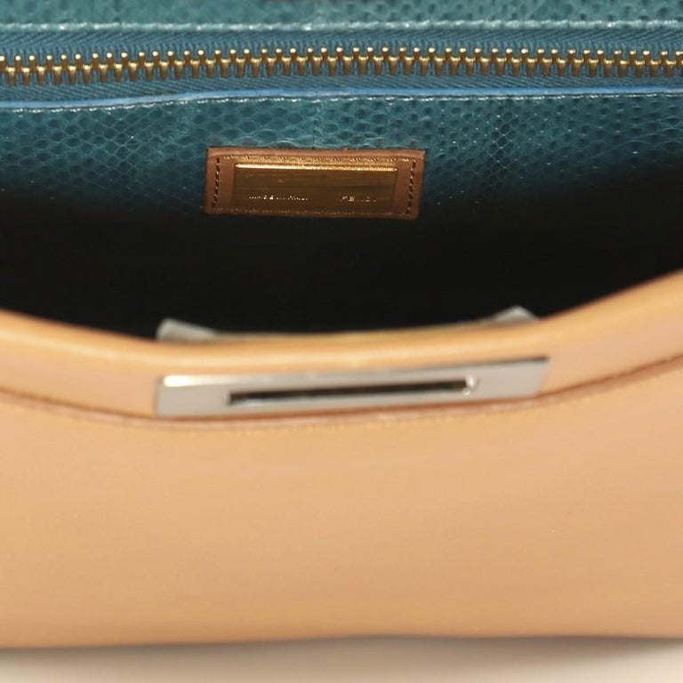 Fendi Peekaboo Handbag Leather with Python Interior Regular at 1stDibs