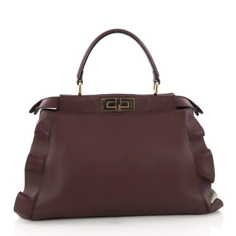 Fendi Peekaboo Wave Handbag Leather Regular at 1stDibs