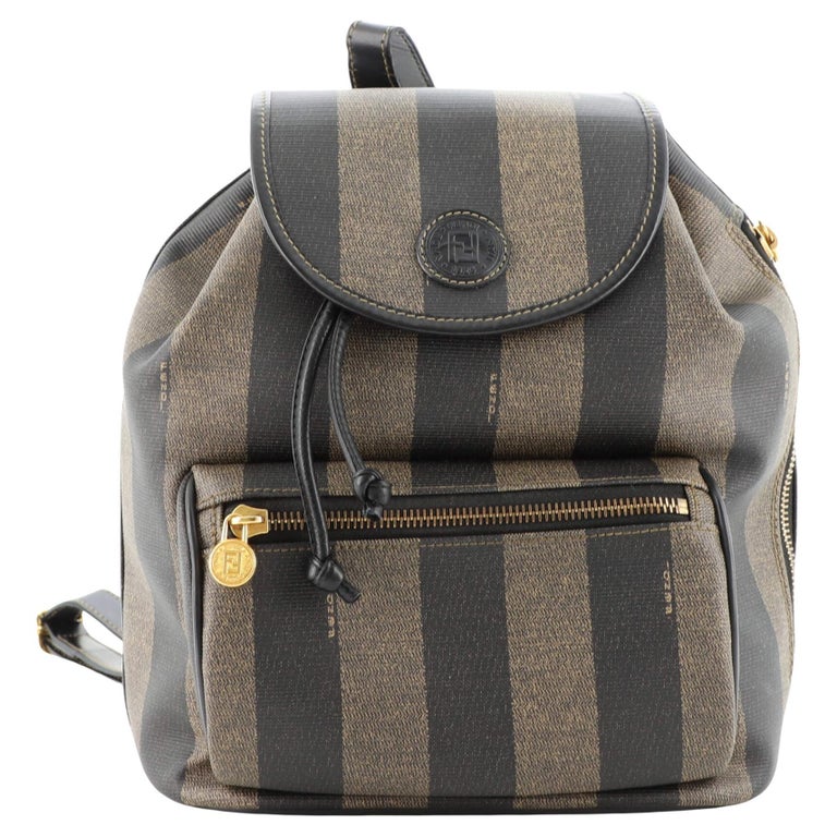 Fendi Pequin Front Pocket Backpack Coated Canvas Small For Sale at 1stDibs