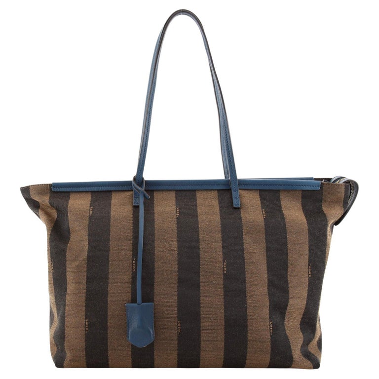 Fendi Pequin Roll Tote Canvas Large For Sale at 1stDibs