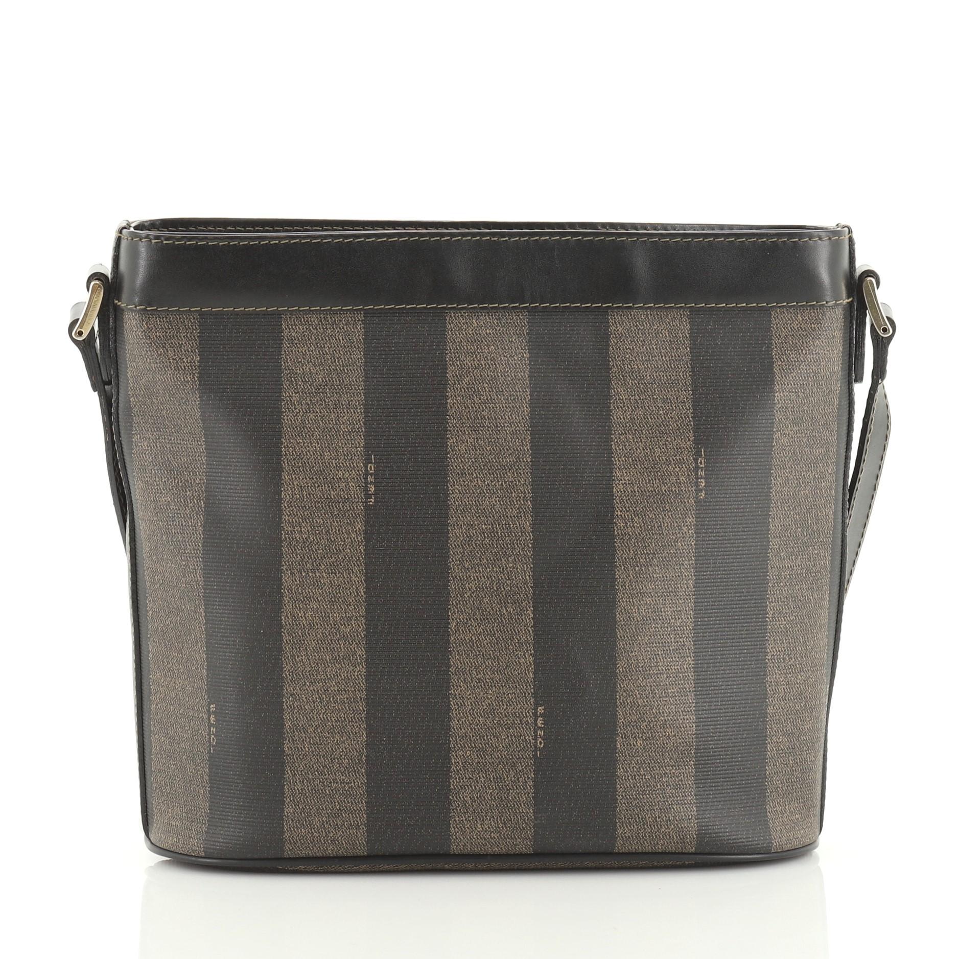 Fendi Pequin Shoulder Bag Canvas Small at 1stDibs