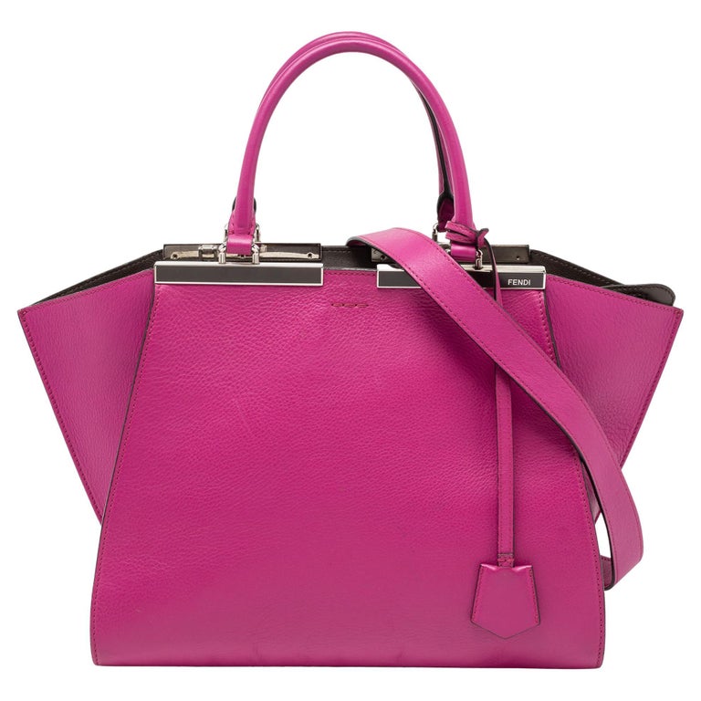 Fendi Pink Leather Medium 3Jours Tote For Sale at 1stDibs