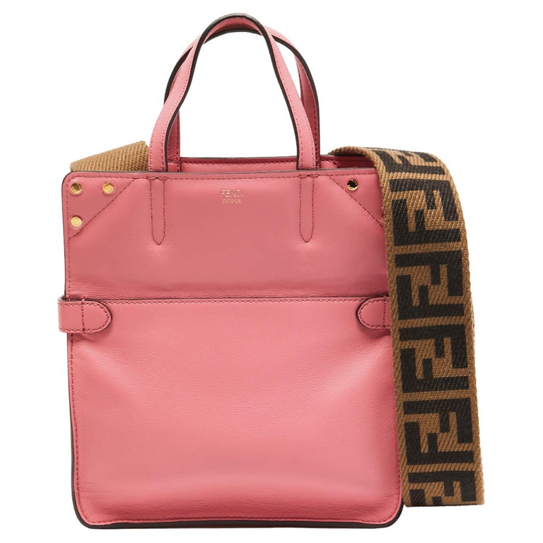 Fendi Pink Leather Small Flip Bag For Sale at 1stDibs