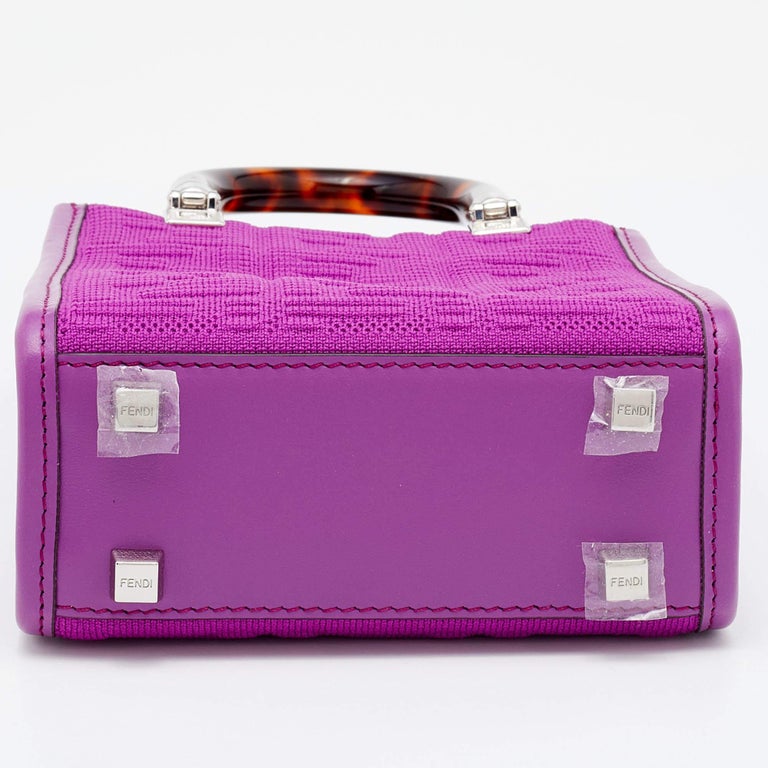 Fendi Purple FF Mesh and Leather Mini Sunshine Shoulder Bag For Sale at ...