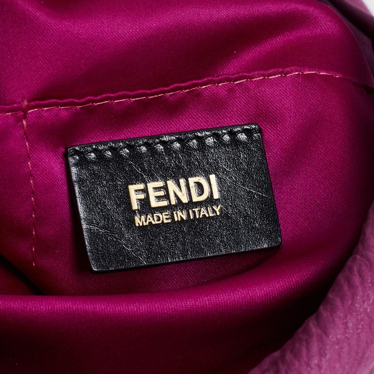 Fendi Purple Suede Zip Hobo For Sale at 1stDibs