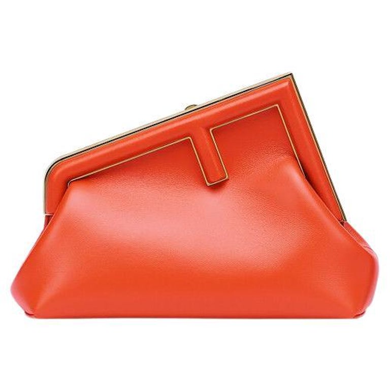 Fendi Red Leather Bag Fendi First Small For Sale at 1stDibs