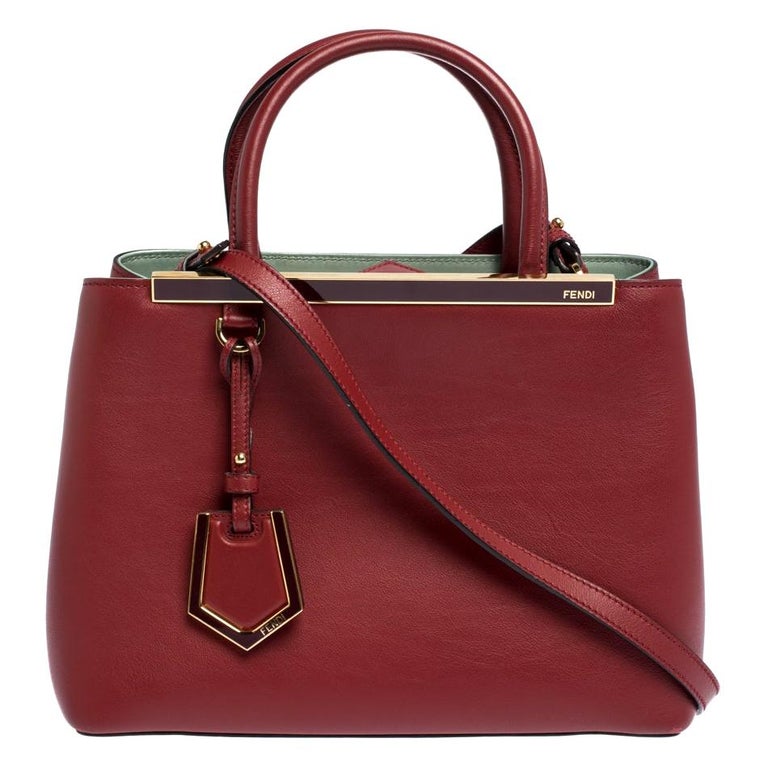 Fendi Red Leather Mini 2jours Tote at 1stDibs