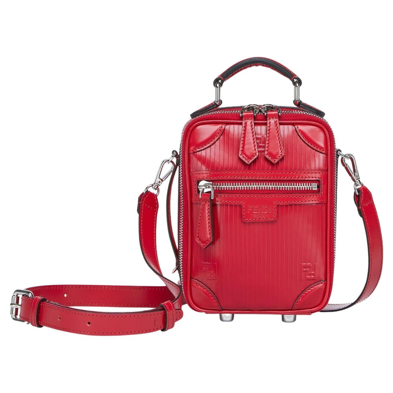 Fendi Red Patent Leather Secret Code Satchel at 1stDibs