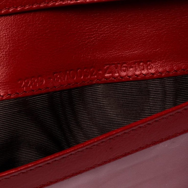Fendi Red Patent Leather Flap Continental Wallet For Sale at 1stDibs