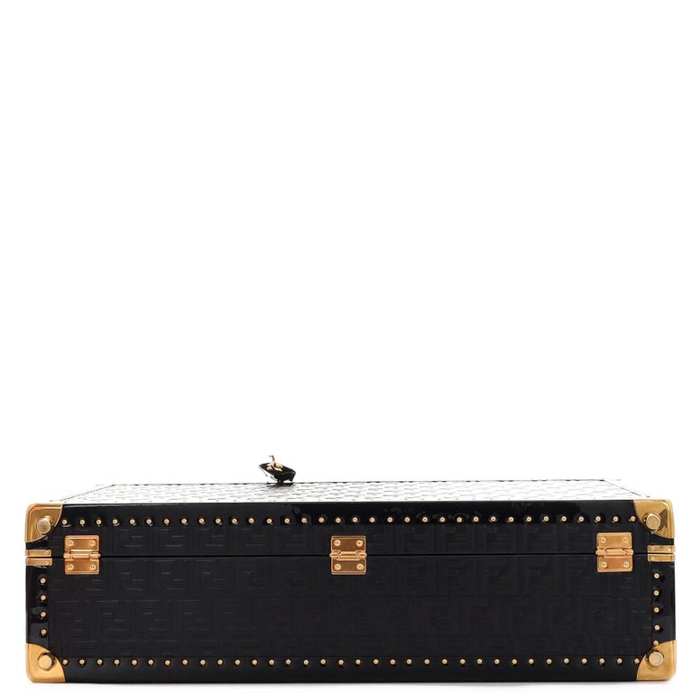 Fendi Rigid Travel Trunk Zucca Embossed Leather with Patent Large For ...