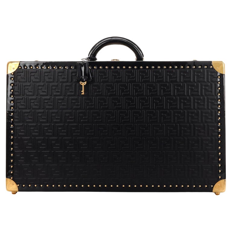 Fendi Rigid Travel Trunk Zucca Embossed Leather with Patent Large For ...