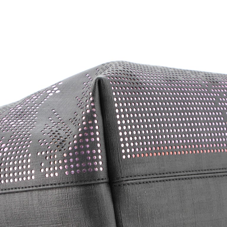 Fendi Roll Tote Perforated Zucca Canvas Large For Sale at 1stDibs