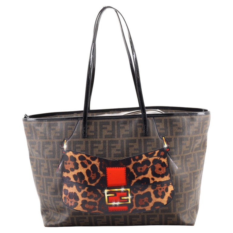Fendi Roll Tote Printed Zucca Coated Canvas Medium For Sale at 1stDibs