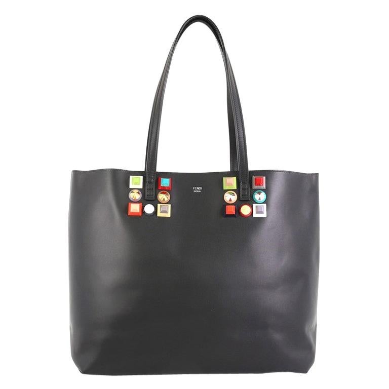 Fendi Roll Tote Studded Leather Medium at 1stDibs