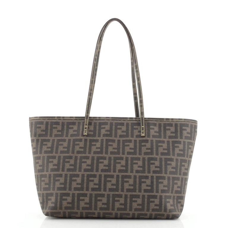 Fendi Roll Tote Zucca Coated Canvas Medium at 1stDibs