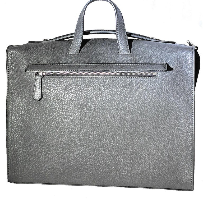 Fendi Roma Men''s Logo Stamp 2-way Messenger Bag For Sale at 1stDibs