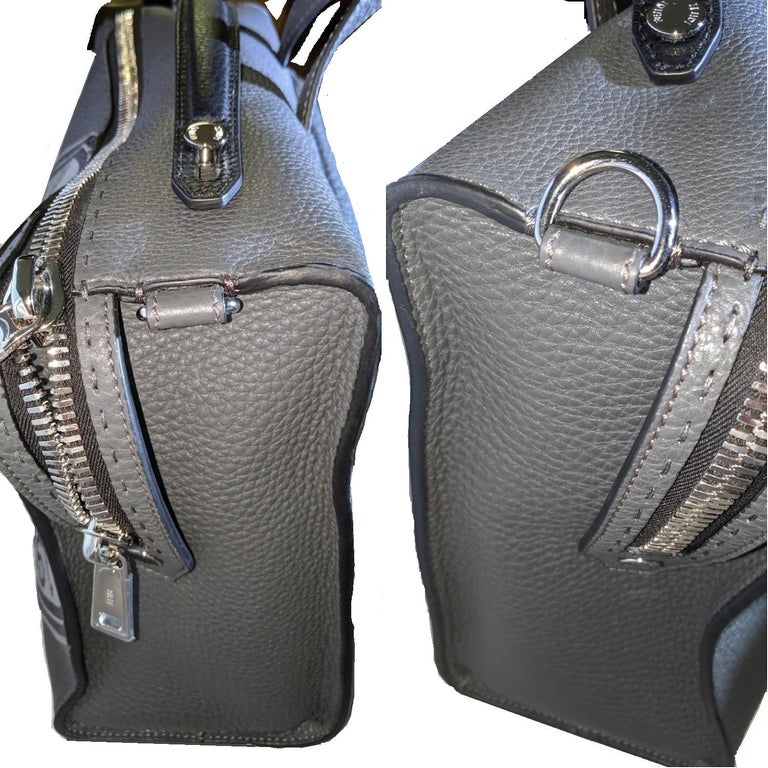 Fendi Roma Men''s Logo Stamp 2-way Messenger Bag For Sale at 1stDibs