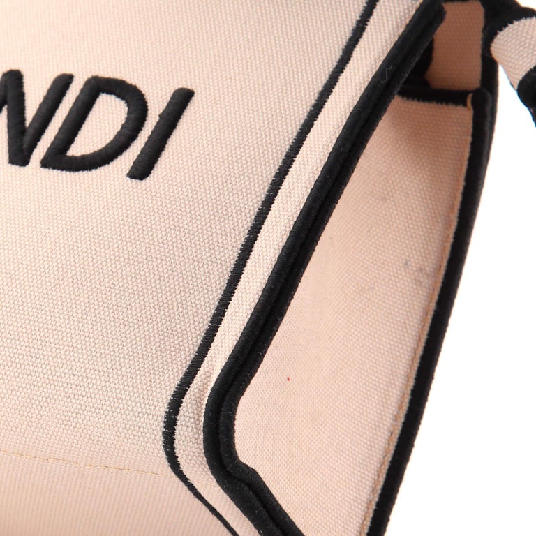 Fendi Roma Shopper Tote Canvas Mini For Sale at 1stDibs
