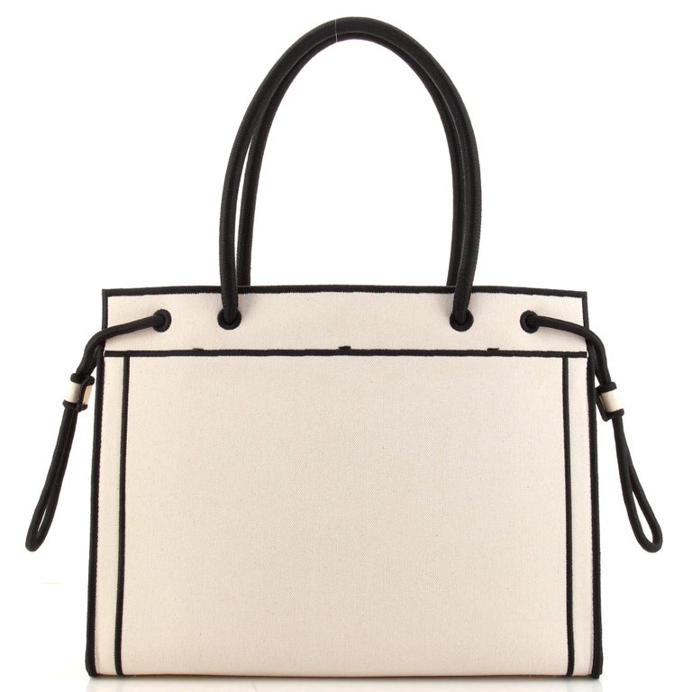Fendi Roma Shopper Tote Canvas Small For Sale at 1stDibs