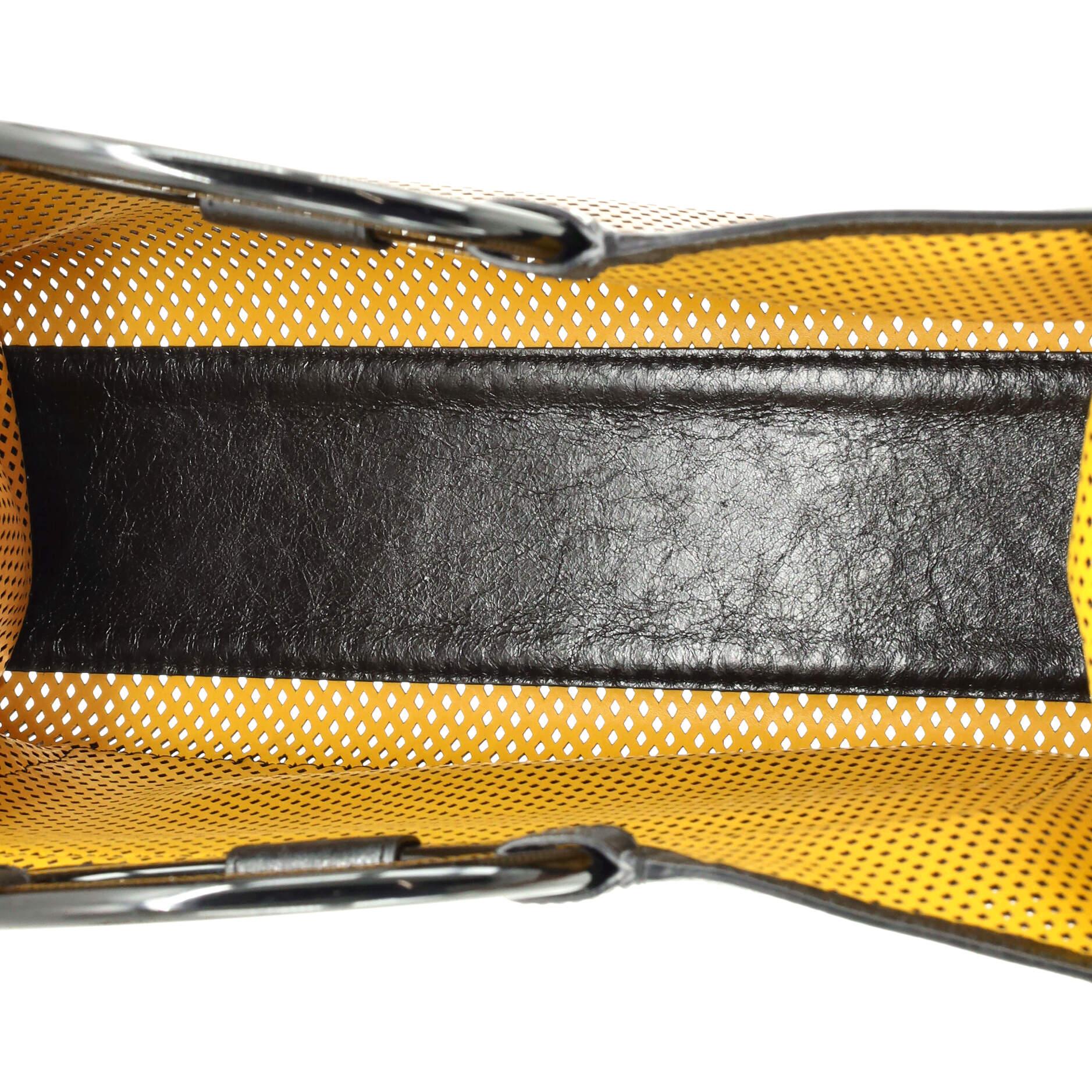 Fendi Runaway Shopper Tote Perforated Leather Large For Sale at 1stDibs