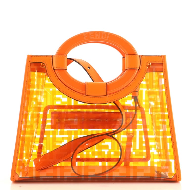 Fendi Runaway Shopper Tote Zucca PU Small For Sale at 1stDibs