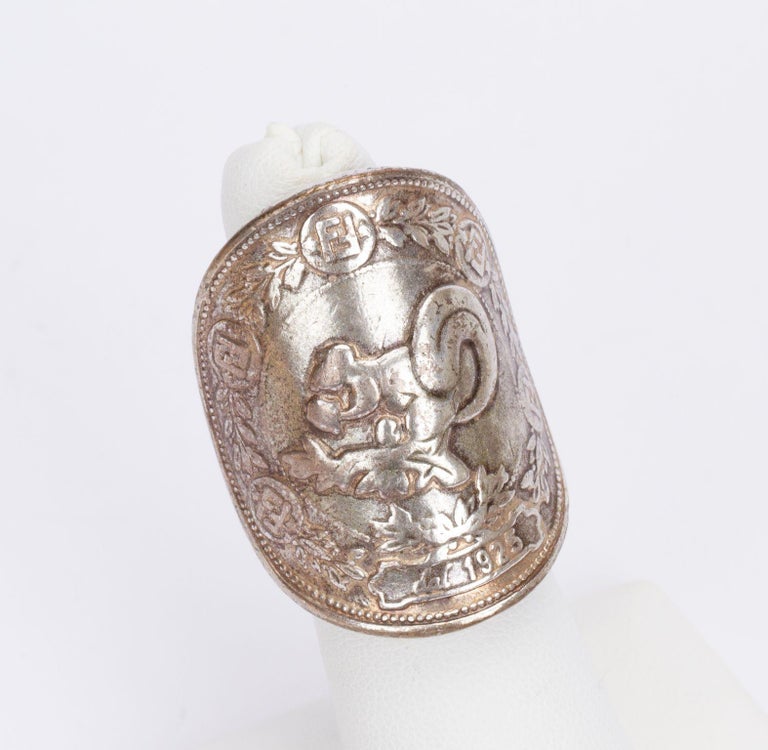 Fendi Silver Ring For Sale at 1stDibs