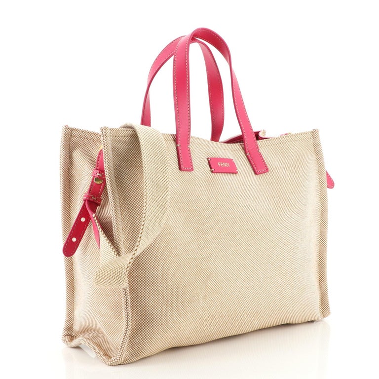Fendi Simply Convertible Shopping Tote Canvas Medium at 1stDibs