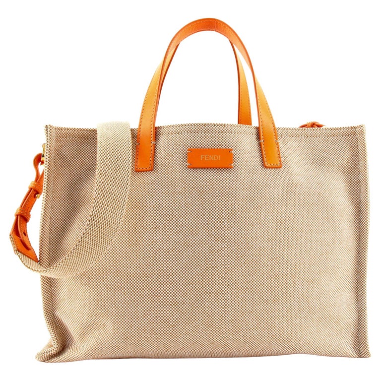 Fendi Simply Convertible Shopping Tote Canvas Medium at 1stDibs