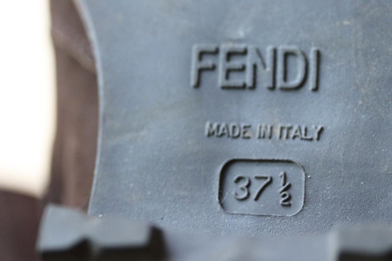 Fendi Spike Suede Biker Boots For Sale at 1stDibs