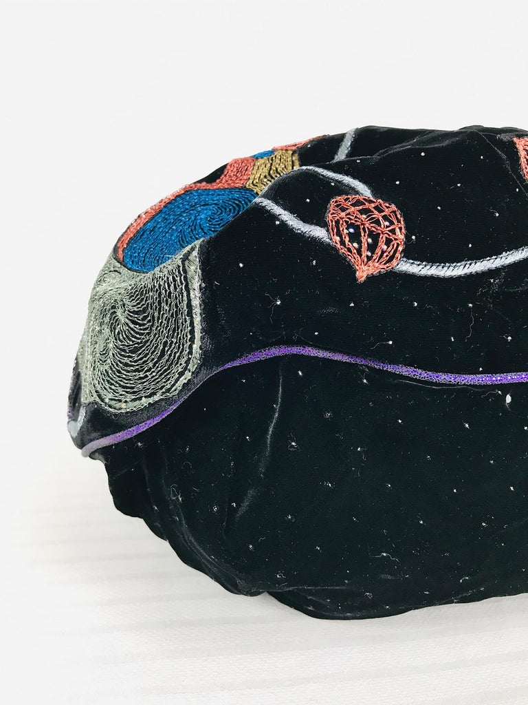 Fendi Squirrel Velvet Purple Sparkle Suede Metallic Embroidered Spy Bag ...