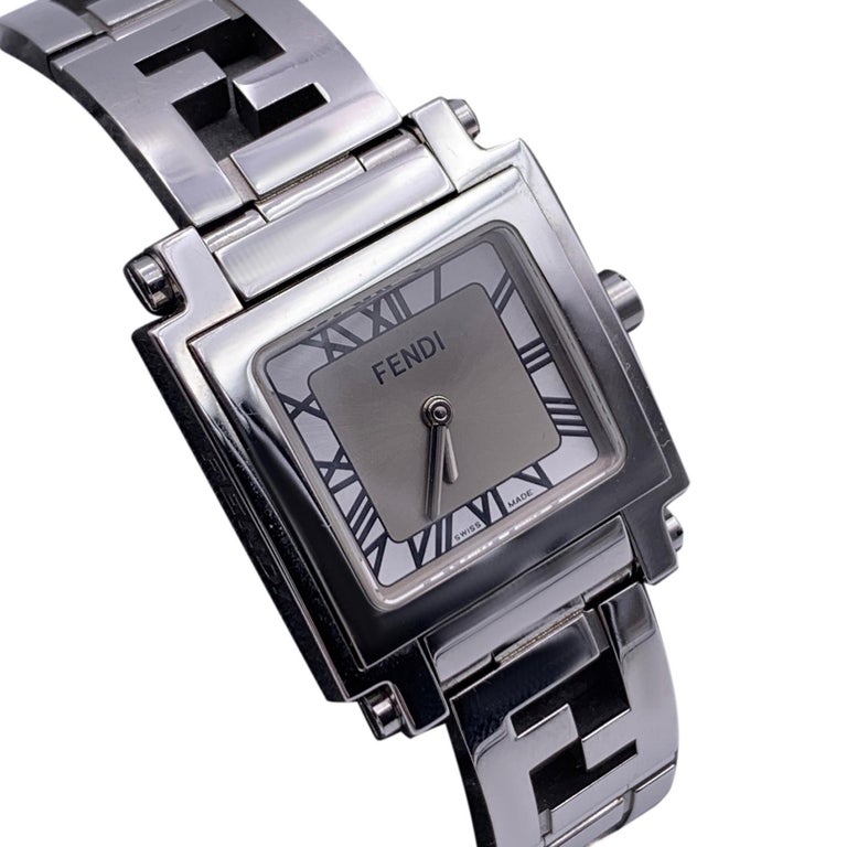 Fendi Stainless Steel 6000 L Logo Ladies Wrist Watch Silver Dial For ...