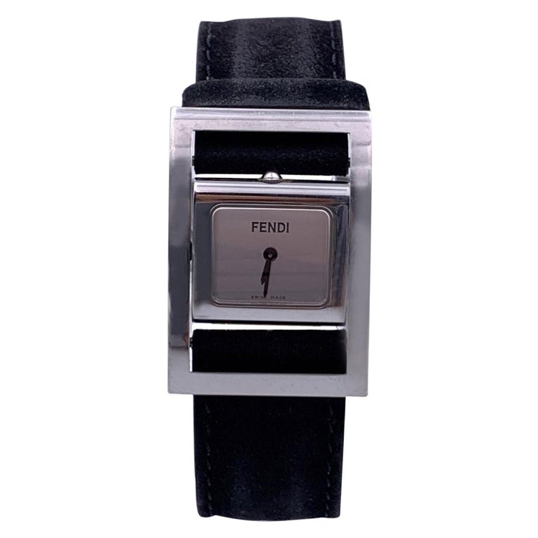 Fendi Stainless Steel Flip Face 5000 Wrist Watch Leather Strap For Sale ...