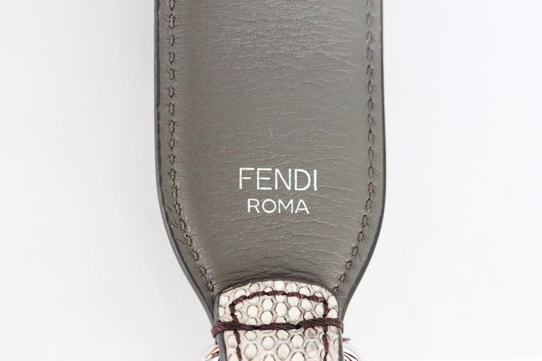 Fendi Studded Python Effect Leather Bag Strap For Sale at 1stDibs