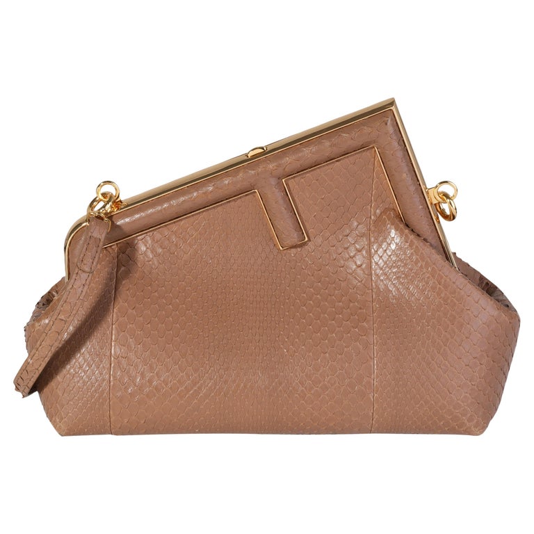 Fendi Tan Python Small First Bag For Sale at 1stDibs