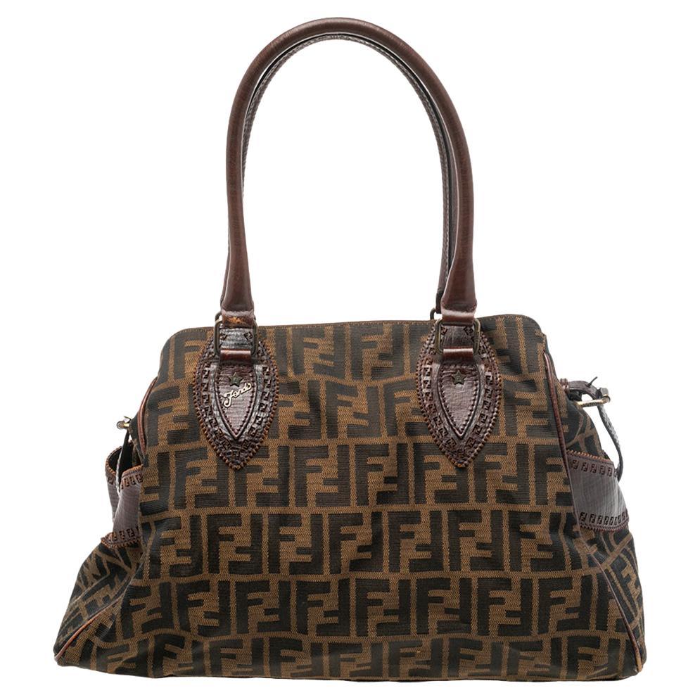 Fendi Gray x Light Gray x Blue x Dark Blue Zucchino Canvas Tote Bag For ...