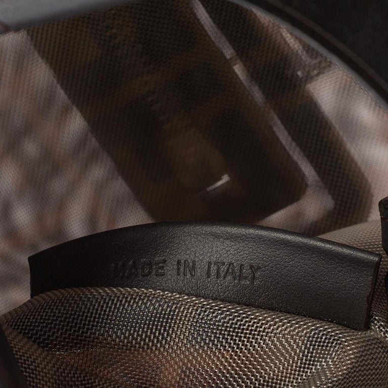 Fendi Tobacco Zucca Mesh Runaway Shopper Tote at 1stDibs