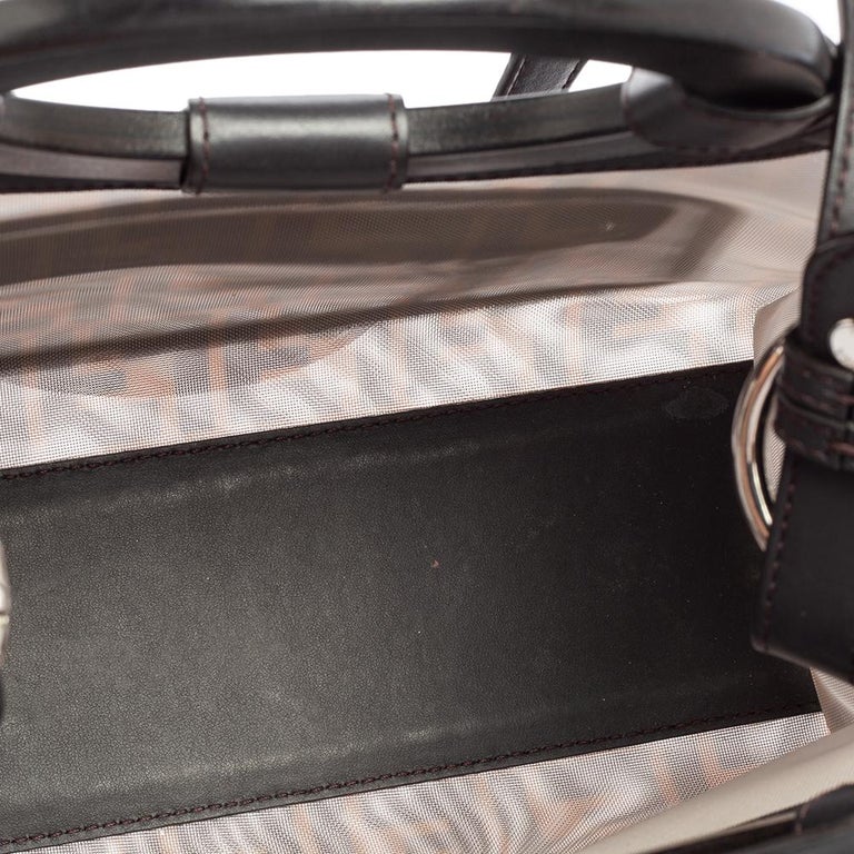 Fendi Tobacco Zucca Mesh Runaway Shopper Tote at 1stDibs