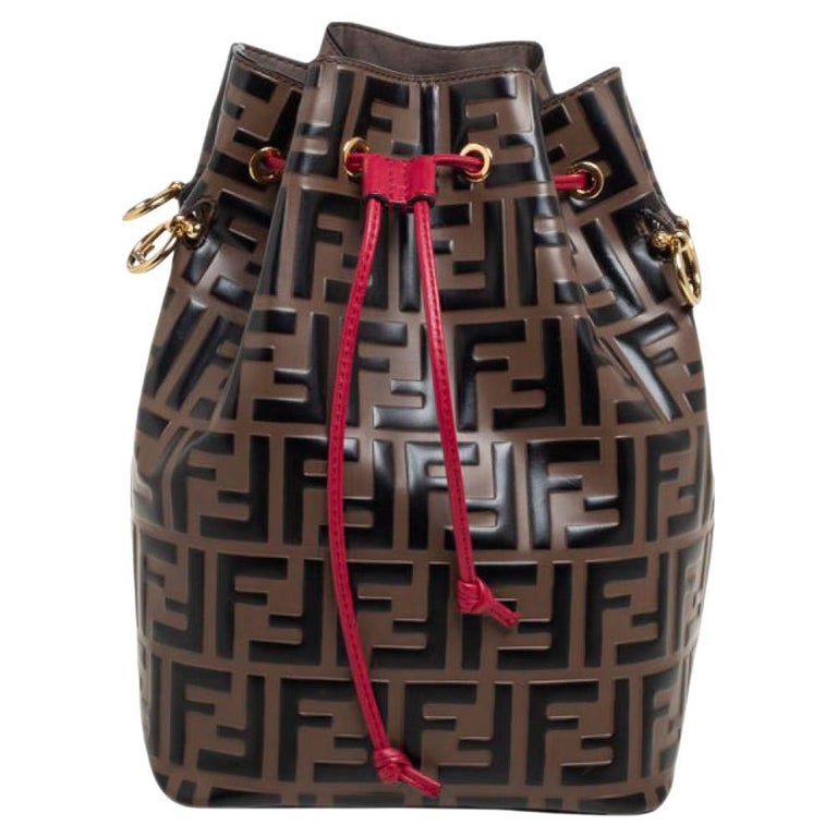 Fendi Tri Color Zucca Leather Mon Tresor Grande Bucket Bag at 1stDibs