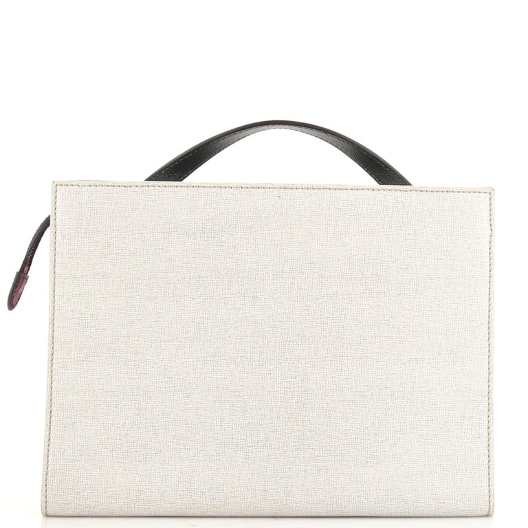 Fendi Tricolor Demi Jour Satchel Leather For Sale at 1stDibs