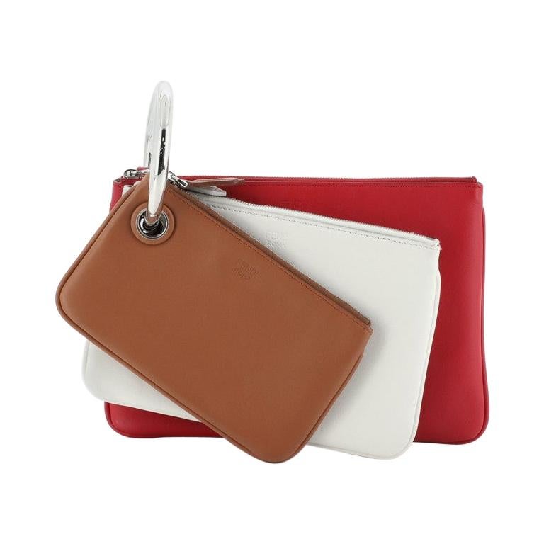 Fendi Triplette Pouch Set Calfskin at 1stDibs
