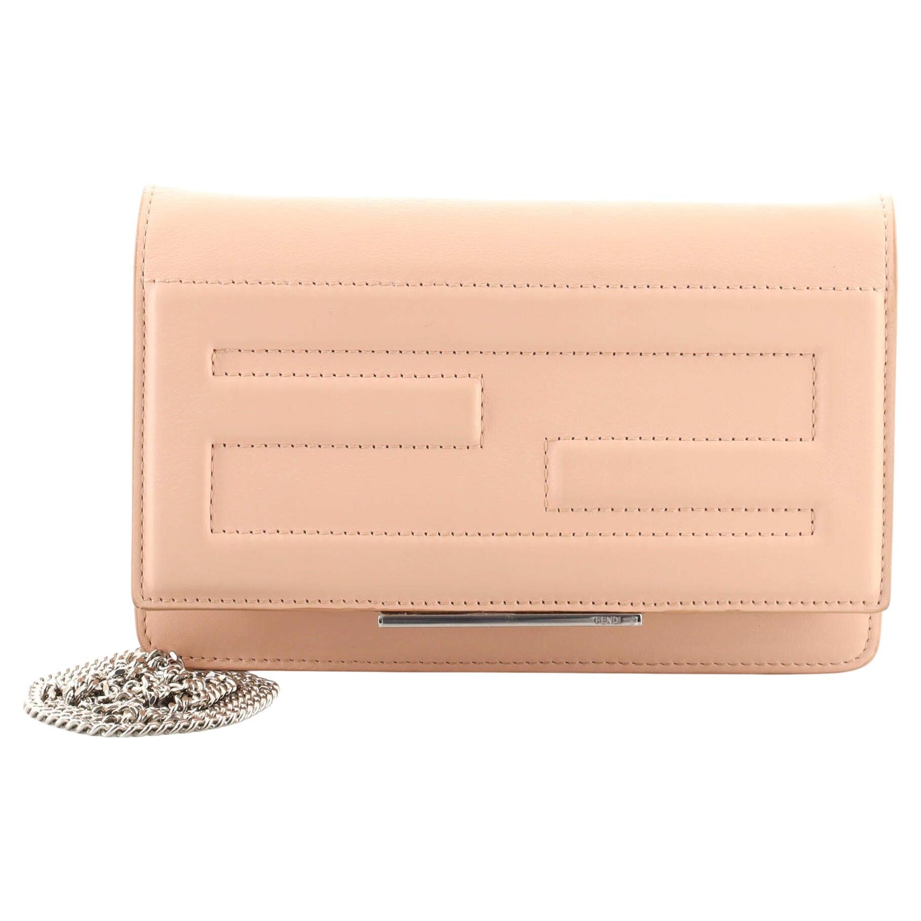 Fendi Tube Wallet On Chain Leather at 1stDibs
