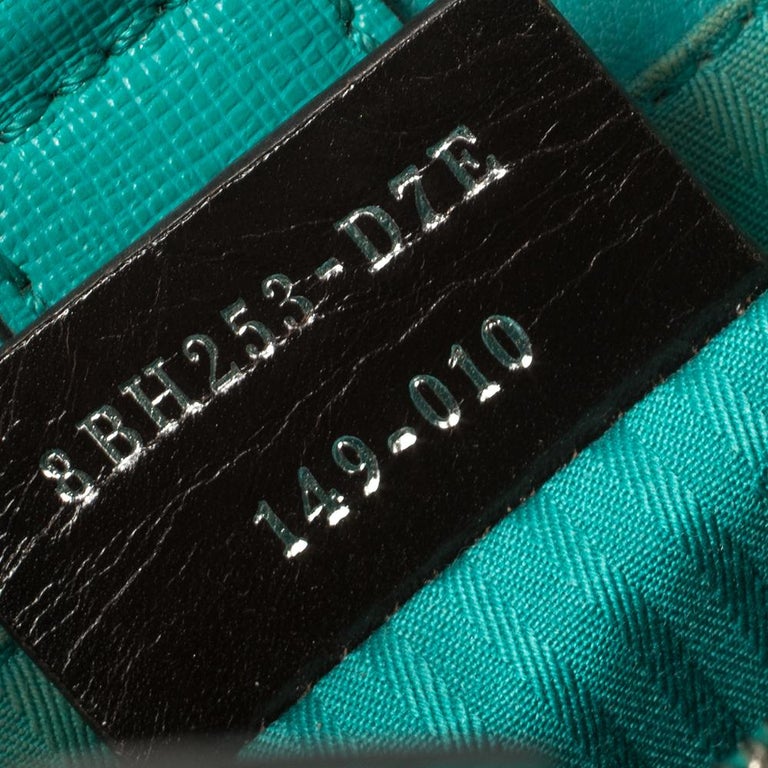 Fendi Turquoise Leather Mini 2Jours Tote For Sale at 1stDibs