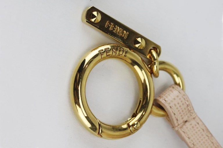 Fendi Two Tone Fox Fur And Leather Bag Charm For Sale at 1stDibs