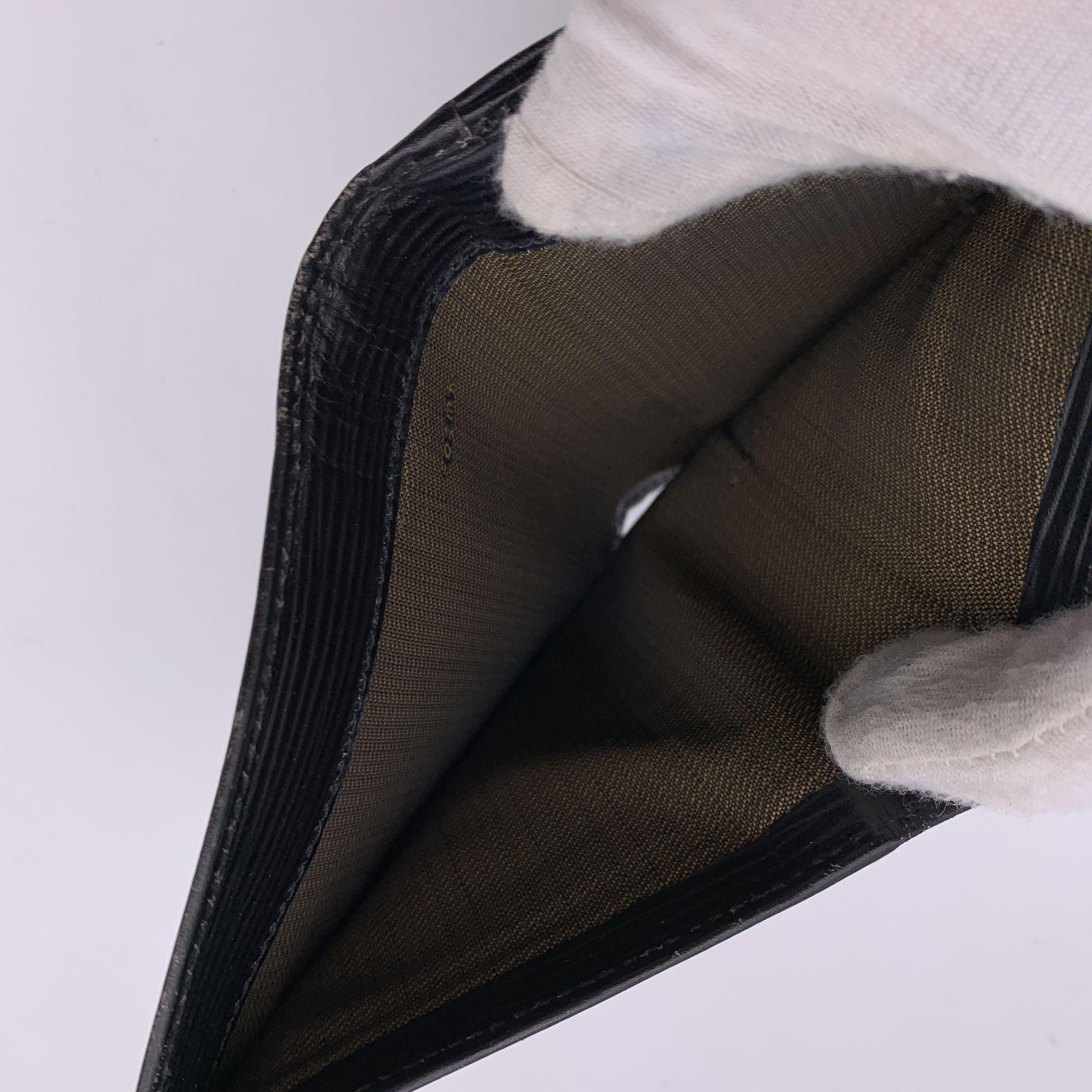 Fendi Vintage Black Epi Leather Bifold Wallet Coin Purse For Sale at ...