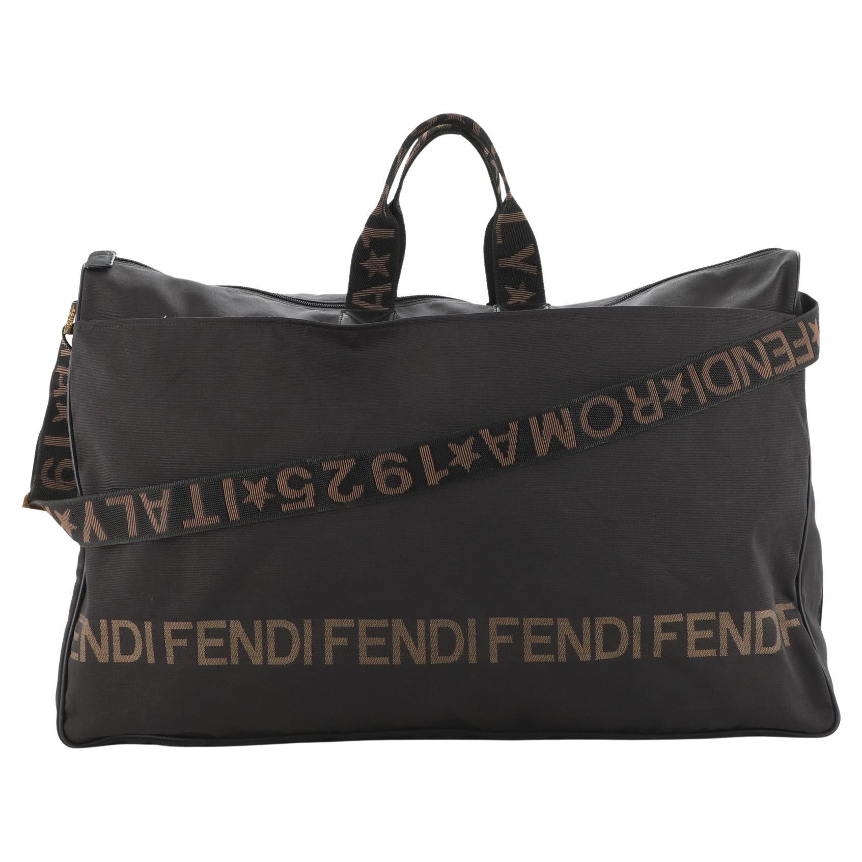 Fendi XL Brown Monogram FF Zucca Duffle Bag 126f45 For Sale at 1stDibs