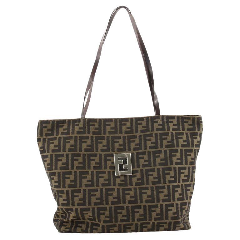 Fendi Vintage FF Logo Tote Zucca Canvas Large at 1stDibs